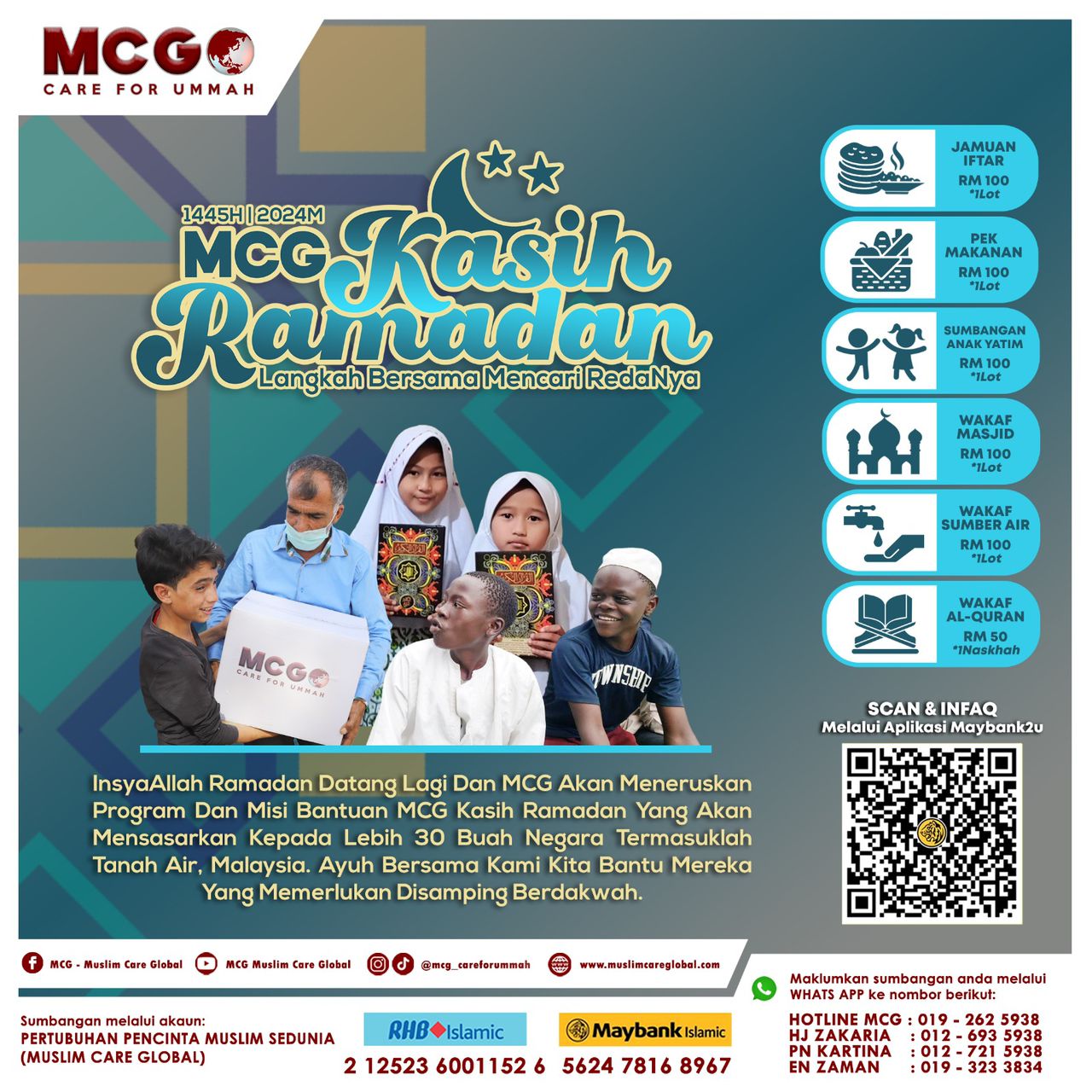 MCG Kasih Ramadan 1445H: Misi Bantuan Amal Soleh untuk Ummah di Bulan Mulia Ini